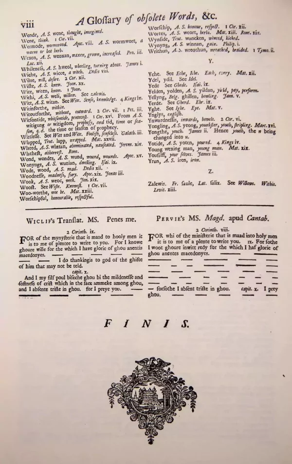 1378 Wycliffe NT: First Printed Edition (1731) • TheBibleMuseum.com