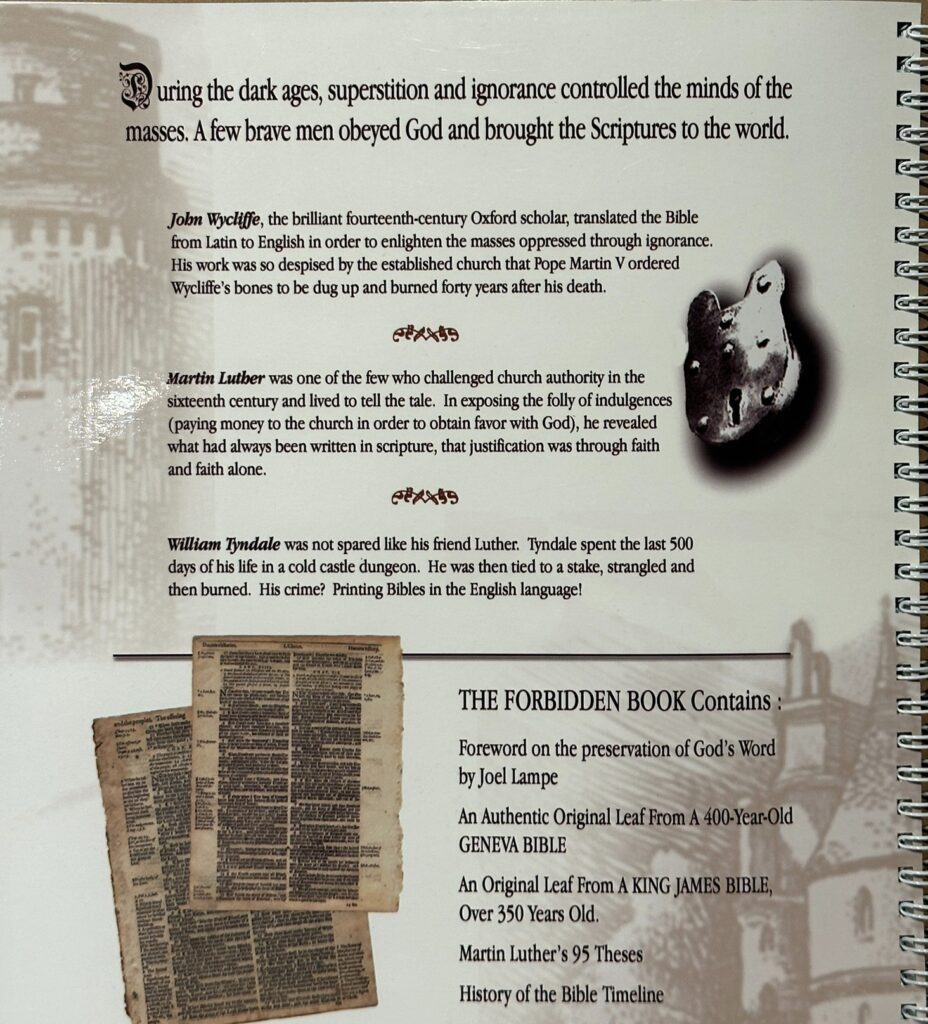 “The Forbidden Book” Leaf-Book • TheBibleMuseum.com