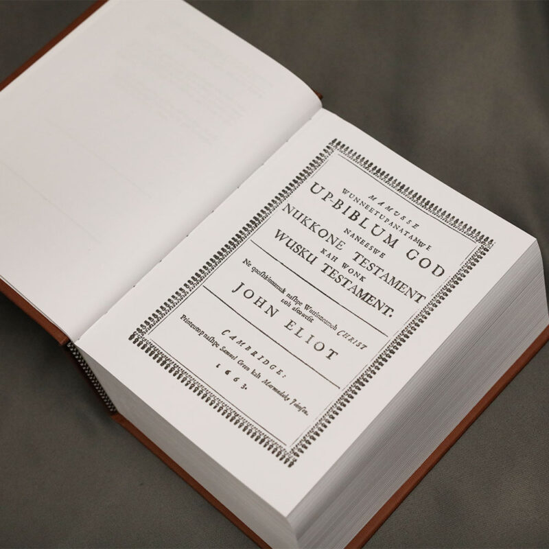 1663 John Eliot’s Algonquin Bible - The First Bible Printed in America ...