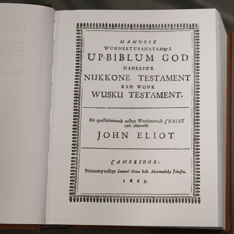 1663 John Eliot’s Algonquin Bible - The First Bible Printed in America ...